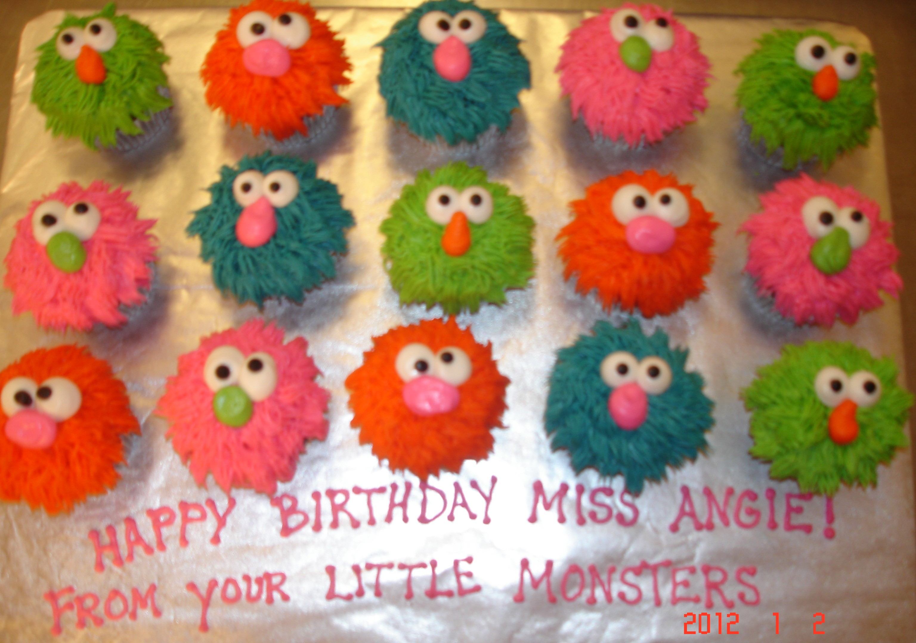 Cute Monster Cupcakes | St. Louis Custom Cakes